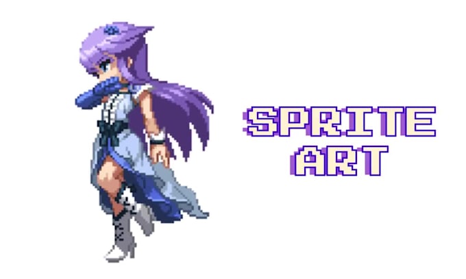 Desenhar arte em pixel, sprites no estilo pokémon, sheets de sprite ...