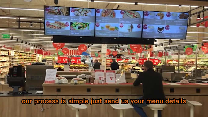 Design eye catching digital menu design and animated menu boards by ...