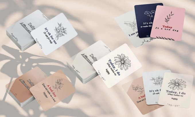 Design custom affirmation cards for etsy and businesses by ...