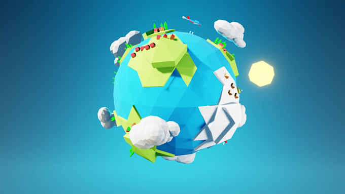 Create lowpoly 3d planets for your by Eman_sulaiman06 | Fiverr