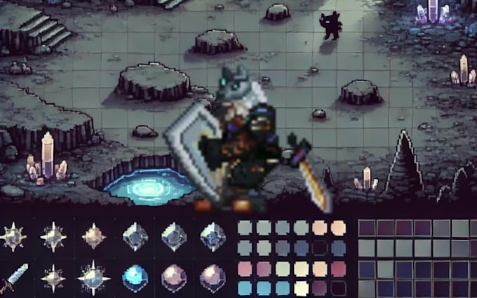 Create 8bit, 16bit pixel art, 2d pixel animation, sprite sheet, 2d ...