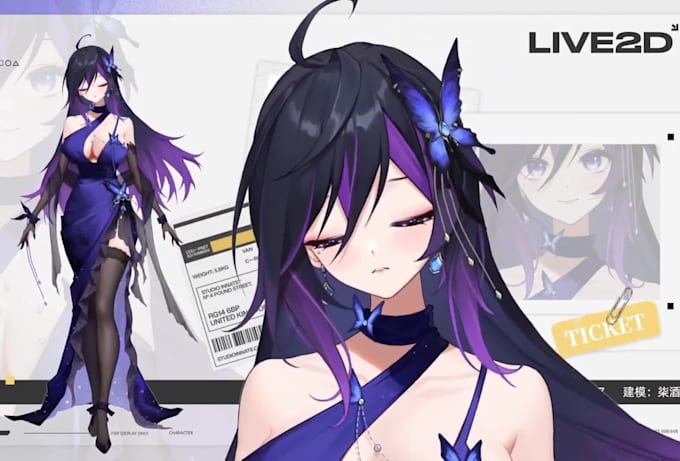 Create cute chibi vtuber models, 2d character model, 2d vtuber, vrchat ...