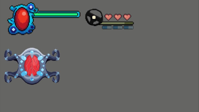 Do pixel art hud for your game by Azibela | Fiverr
