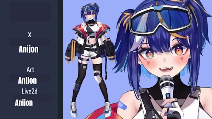 Design and rig 2d vtuber,live2d model, vtuber rigging, vtuber emotes ...