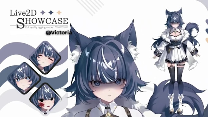 Professionally rig your vtuber model in live2d for vtube studio 3d vtuber model by ...