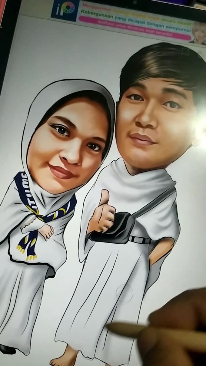 Draw cartoon caricature from your photo by Magipurnomo | Fiverr