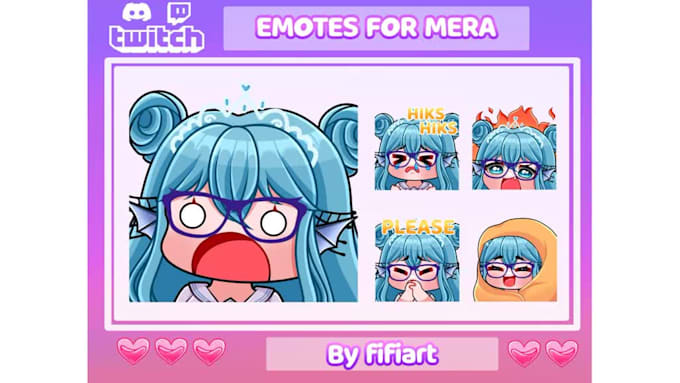 Draw Cute Chibi Emotes And Sub Badges For Twitch Or Discord By Fifiartz