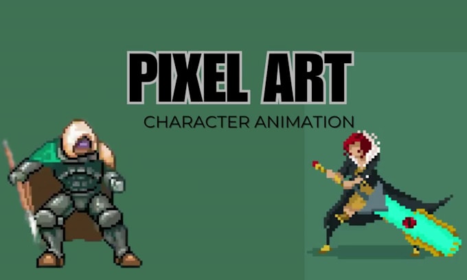 Create pixel art animation, pixel art illustration, pixel art sprite sheet