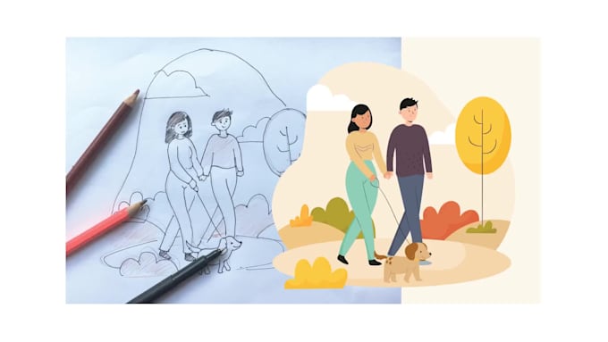 Create flat vector illustration for you by Yararadesign | Fiverr