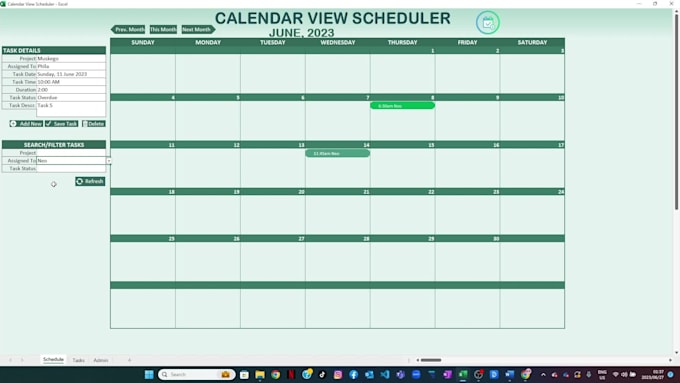 Provide customizable excel schedule template for project by Vusishongwe ...