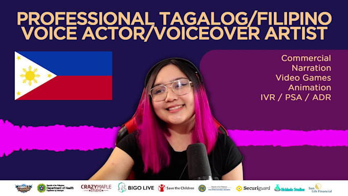 Create tagalog filipino voiceovers for your narration, commercial and ...
