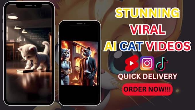 Create stunning, viral ai cat videos purr fect for ai cat stories by Sandra_toni | Fiverr