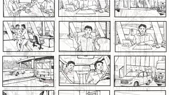 Draw 30 frame storyboard in 24 hours by Sajid122 | Fiverr