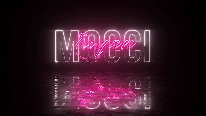 Make a 3d neon intro text or logo animation by Boulaichofficia | Fiverr