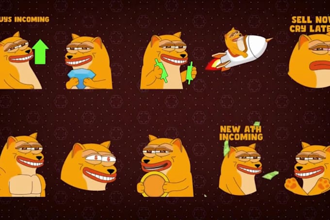 Telegram animated stickers, telegram emoji crypto project animation for ...