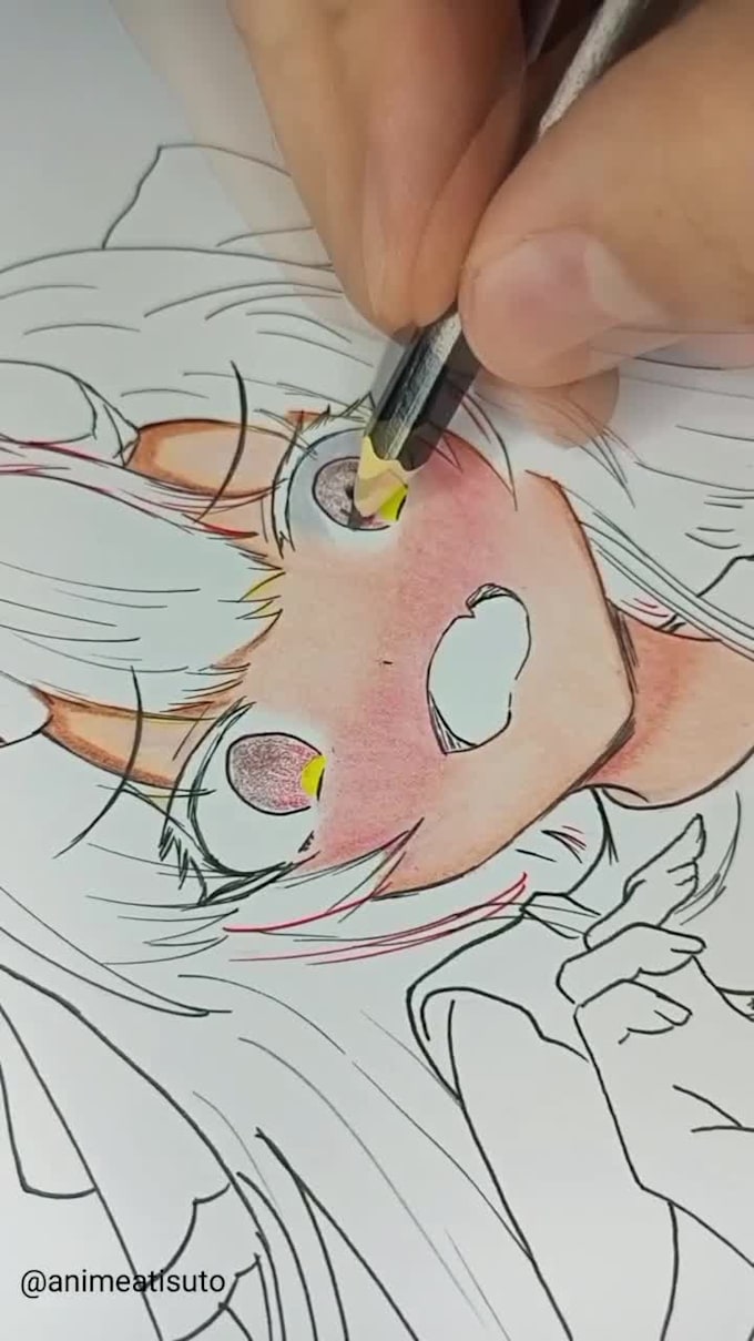 Draw amazing anime characters for you on paper by Animeatisuto101 | Fiverr