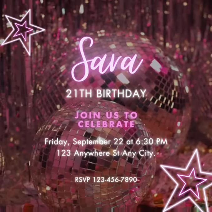 Design animated birthday invitation cards for you by Artistmemon | Fiverr