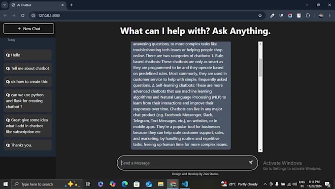 Build A Custom Chatgpt Clone With Flask Openai Api And Mongodb By Zainulabidin096 Fiverr