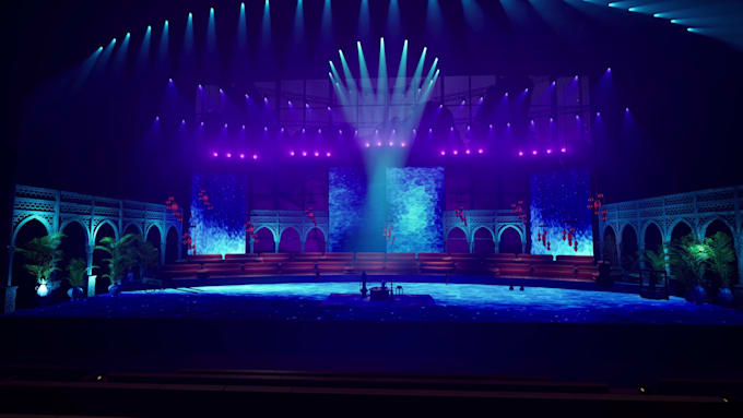 Make a stage and lighting design, 3d visualization in unreal engine by ...
