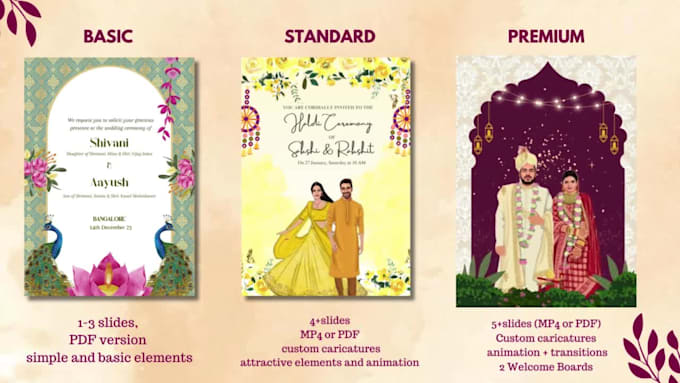 Design modern and elegant digital invitation cards by Aamantaran | Fiverr