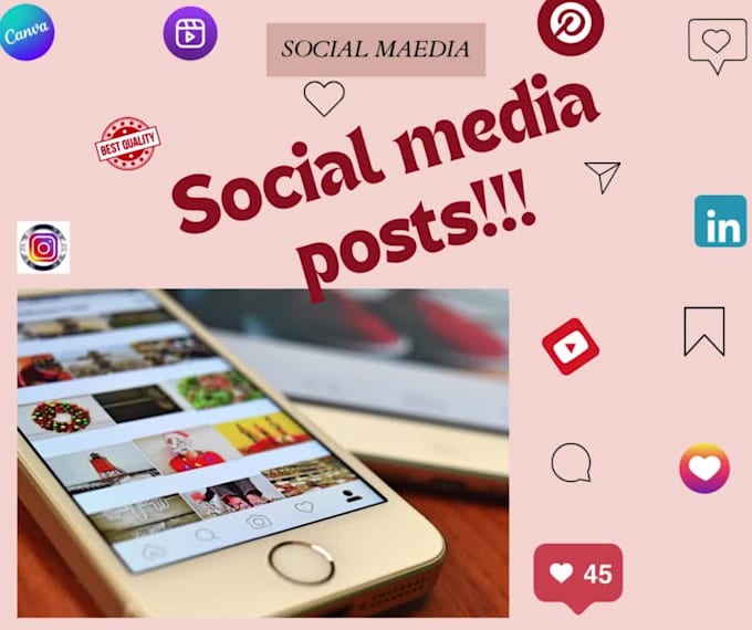 Create eye catching social media posts by Bluegreenn | Fiverr