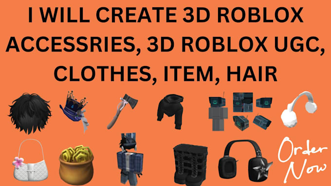 Create stunning 3d roblox game accessories and ugc items by Ucherobinson461 | Fiverr
