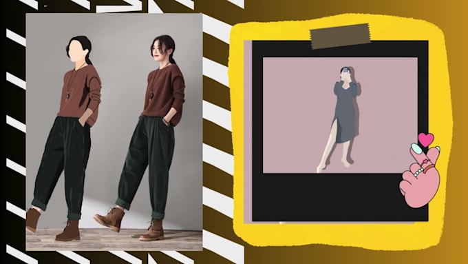 Make a minimalist faceless vector illustration of your photo by Muskan ...