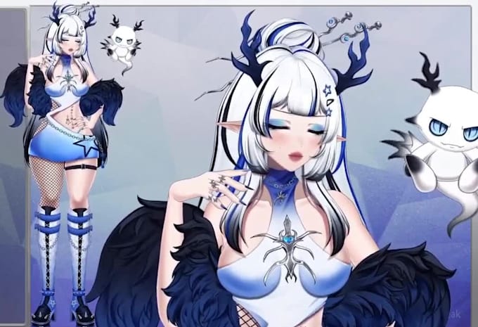 Create live2d vtuber model, 2d vtuber rigging, live2d model, 2d avater by Sanzy_pink | Fiverr