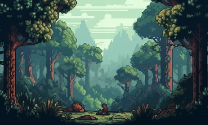 Design retro pixel art tilesets backgrounds environments for indie rpg ...