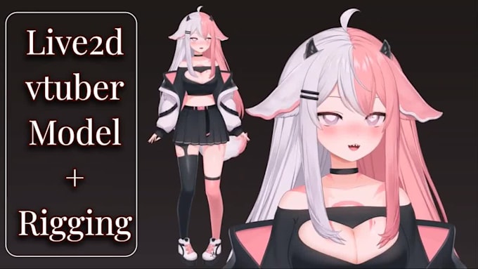 Do 2d vtuber model live2d vtuber model live2dmodel live2d rig video streaming by Manioozy | Fiverr