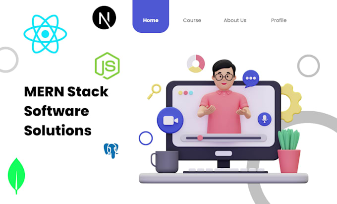 Do custom full stack mern web app development by Graphixstudio0 | Fiverr