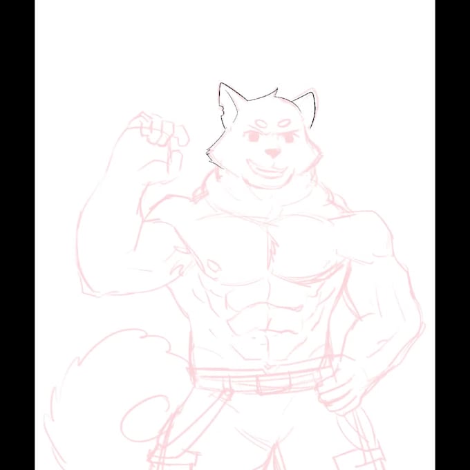 Draw bara furry anthro character by Poruru_art | Fiverr