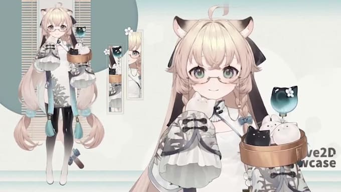 Design and rig live 2d vtuber model 2dvtuber model vtuber commission ...