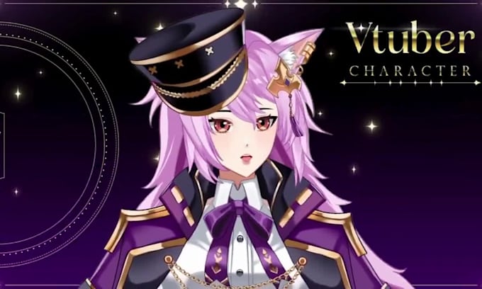 Draw custom 2d vtuber model, live2d model, live2d vtuber model, live2d ...