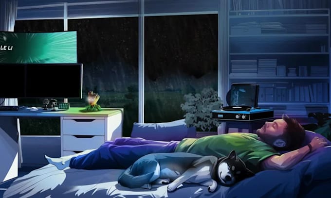 Create starting soon screen for streaming animated twitch overlay, brb ...