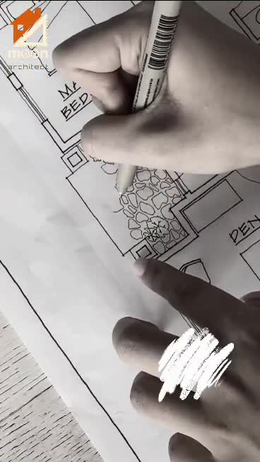 Draw 2d floor plan of architectural in autocad form sketch by Moon ...