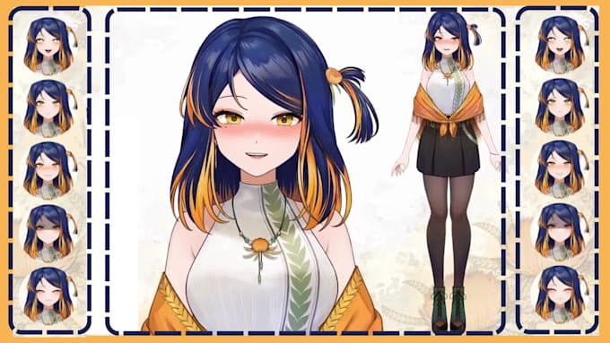 Draw and rig 2d vtuber model,live2d rigging,vtuber rigging for vtube ...