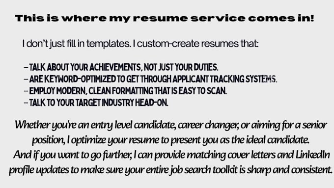 Write resume, executive resume, medical resume, federal resume, and ...