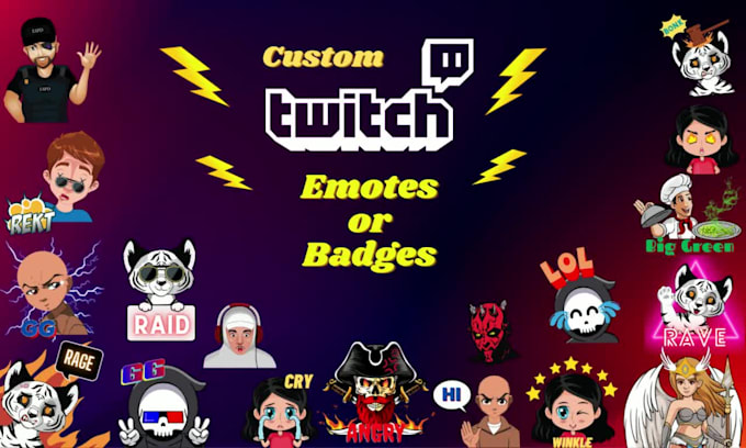 Create eye catching twitch emotes or sub badges for you by Alii ...