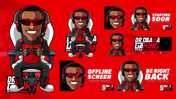 Create pro animated overlay for kick ,twitch or facebook gaming by ...