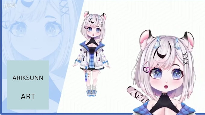 Rig live2d vtuber model, 2d vtuber, vtuber by Ariksunn | Fiverr