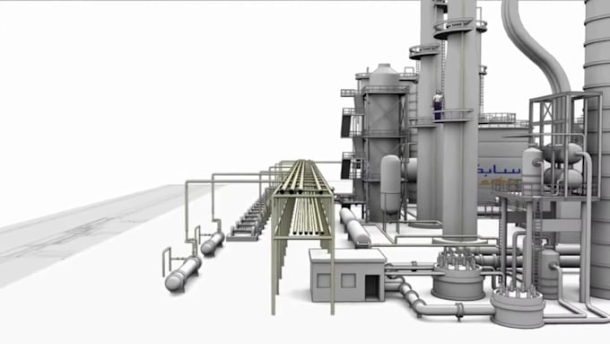 Create realistic 3d oil and gas manufacturing animation, 3d oil ...