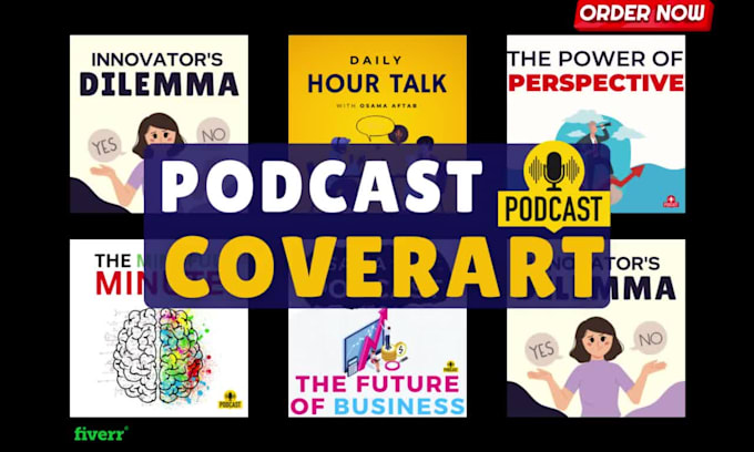 Design professional podcast cover art by Osamaaftab537 | Fiverr