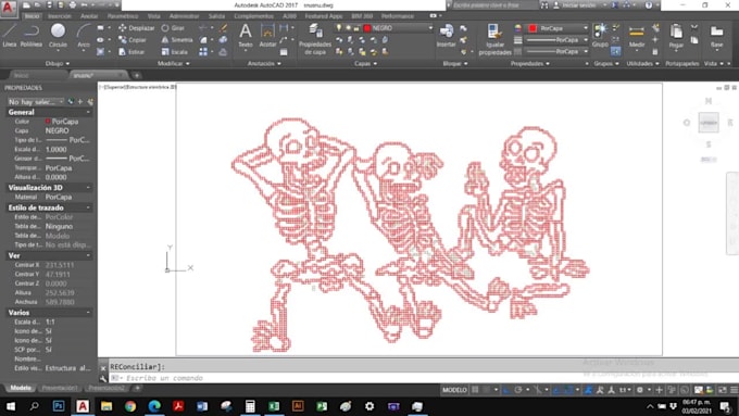 Pixel art on autocad by Cad8bits | Fiverr