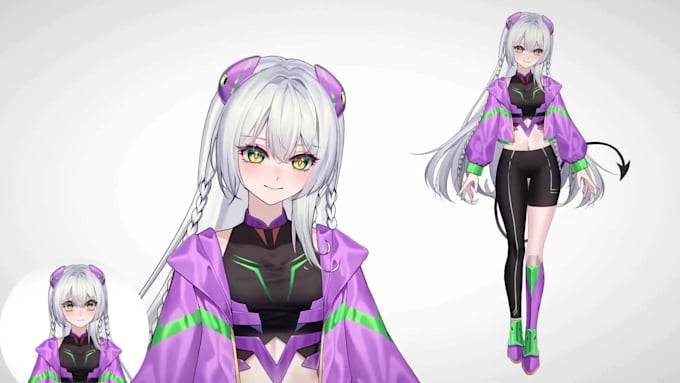Draw and rig live2d vtuber model 2d vtuber character model live 2d ...