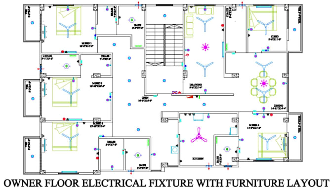 Draft accurate electrical design based on your 2d floor plan by Jihad ...