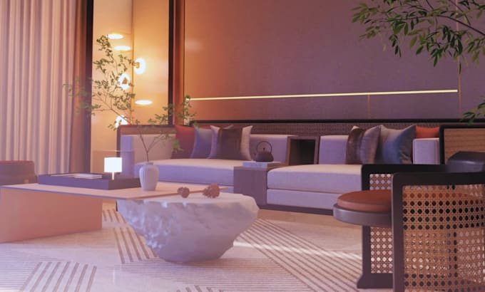 Do interior design ,3d modeling and realistic 3d rendering by Sanu_archviz | Fiverr