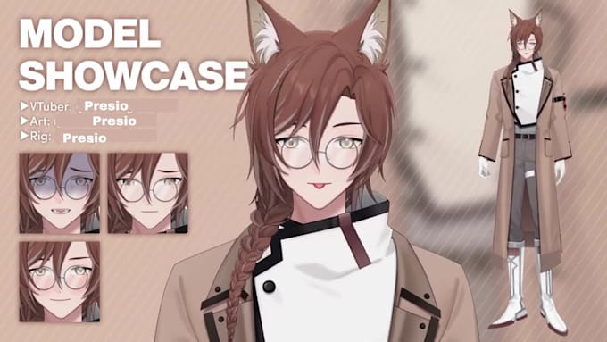 Create live2d vtuber model, 2d vtuber, vtuber rigging, vtuber facerig ...