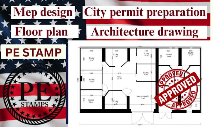 Make architectural drawing, mep construct drawing for city permit and ...