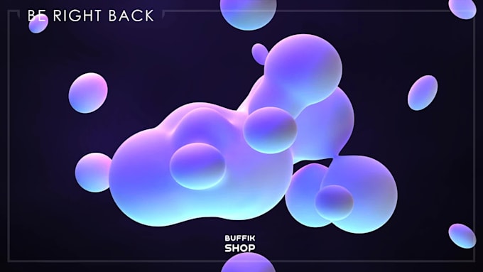 Animated 4x twitch overlay neon liquid blobs for stream by Buffik | Fiverr